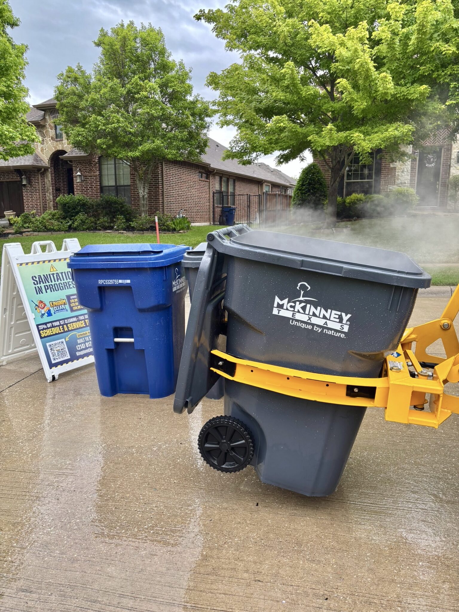 Trash Can Cleaning in McKinney, TX | Kingdom Clean